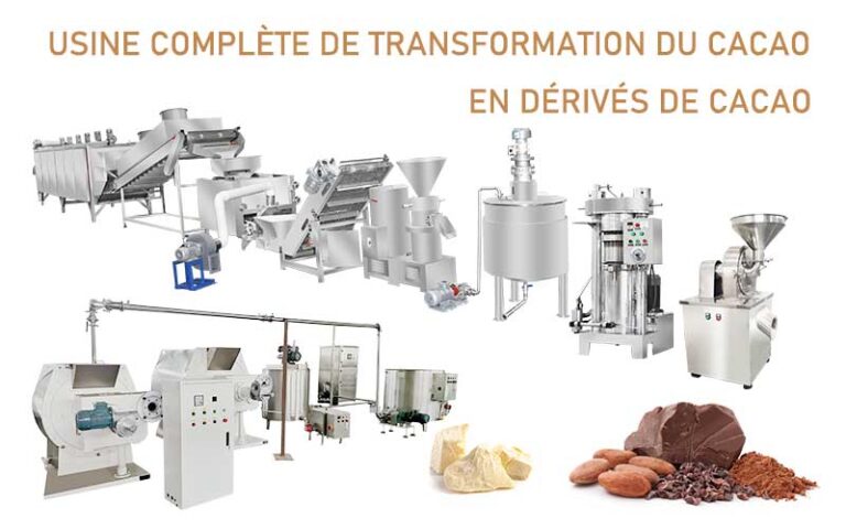 Usine Complète De Transformation Du Cacao En Dérivé De Cacao
